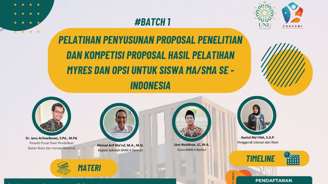 Pelatihan Penyusunan Proposal Penelitian MYRES dan OPSI untuk Siswa MA ...